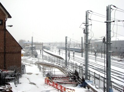 Photo 6x4 Easter Sunday snow at Cambridge Station Cambridge/TL4658 A ...