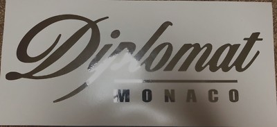Monaco Diplomat CHROME Vinyl Decal LARGE L@@K Sticker RV Camping ...