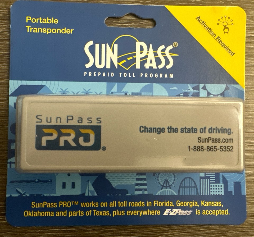 SunPass Pro Compatible in Florida GA NC NY NJ Toll Moveable Transponder ...