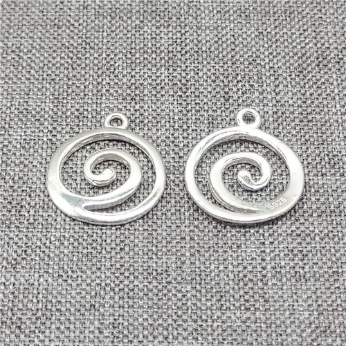5pcs of 925 Sterling Silver Swirl Spiral Charms | eBay
