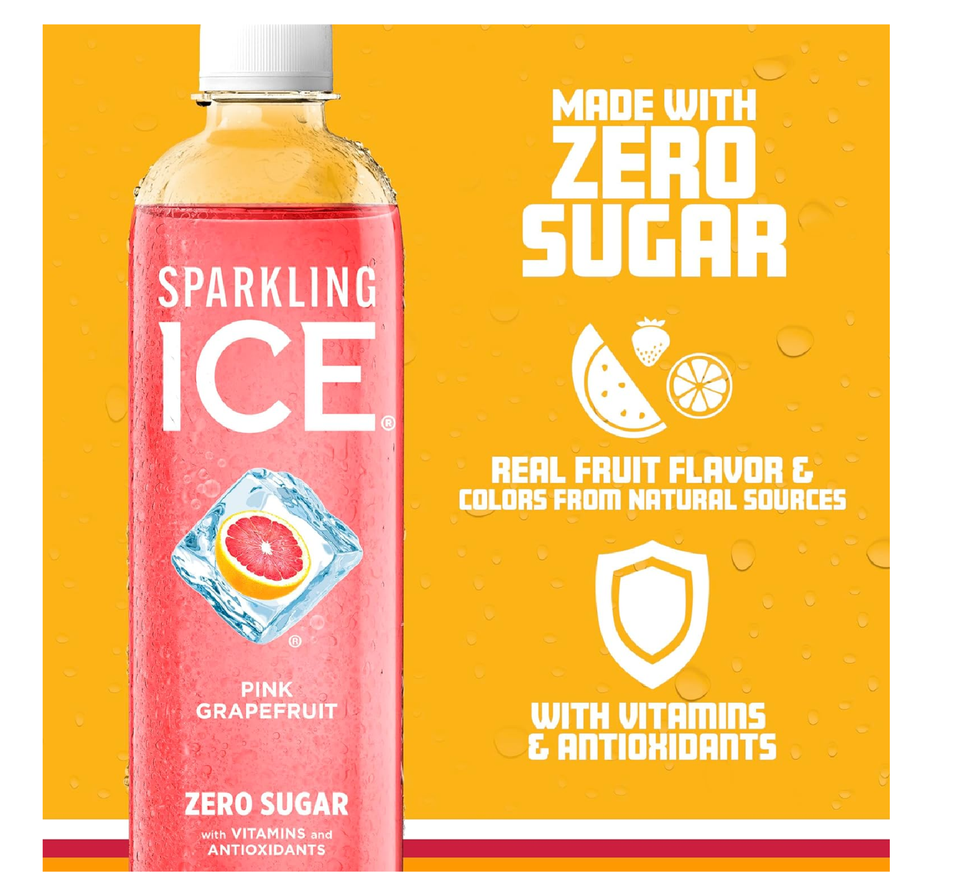 Sparkling Ice Pink Grapefruit Sparkling Water Zero Sugar Flavored Water | eBay