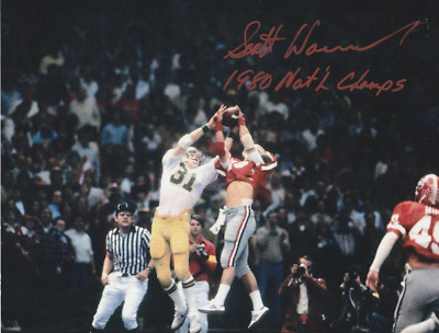 SCOTT WOERNER GEORGIA BULLDOGS 1980 NATIONAL CHAMPS ACTION SIGNED 8x10 ...