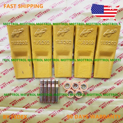 5PK 1U3202 1U-3202 J200 Bucket Tooth Teeth With Pins 8E6208 Retainers ...