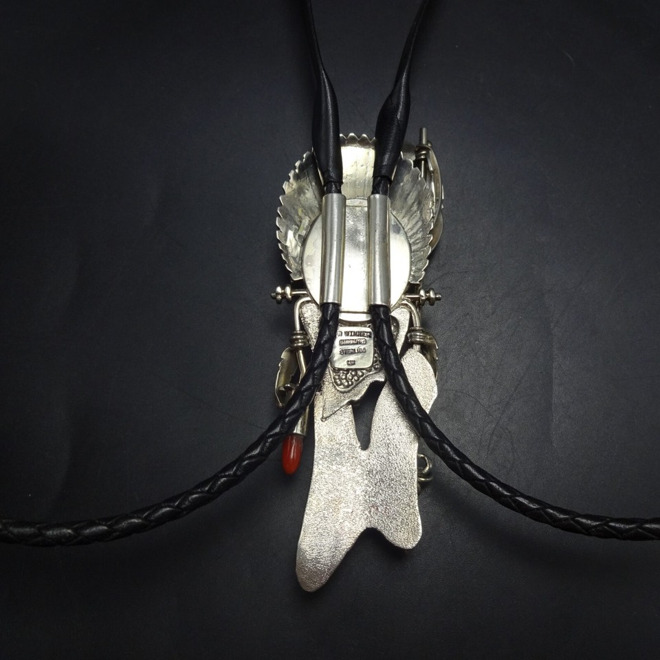 Spectacular RAY WINNER SterlingSilver 14K TURQUOISE CORAL Warrior Chief ...