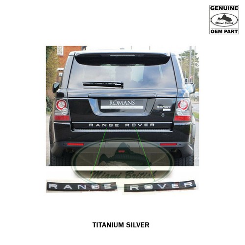 LAND ROVER REAR DOOR TAIL GATE DECAL BADGE TITAN ¨RANGE ROVER¨ SPORT 10 ...