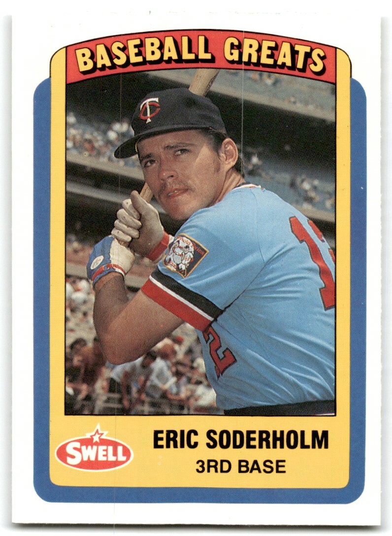 1990 SWELL BASEBALL GREATS ERIC SODERHOLM MINNESOTA TWINS #98 | eBay