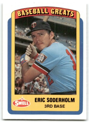 1990 SWELL BASEBALL GREATS ERIC SODERHOLM MINNESOTA TWINS #98 | eBay
