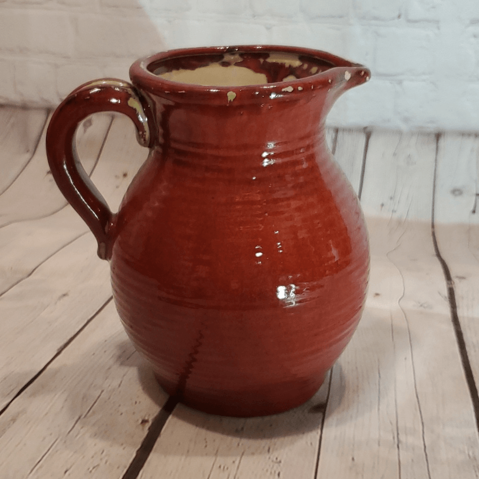 Large red ceramic pitcher | eBay