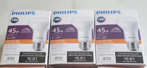 3 Pack lot Philips 5w=45w Indoor R20 Flood Dimmable Warm Glow LED Light ...