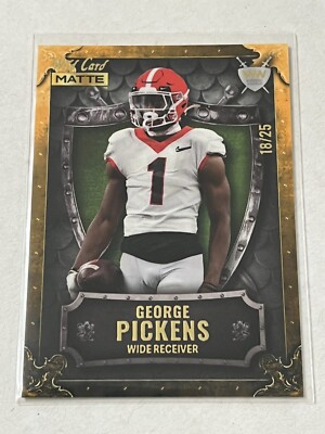 GEORGE PICKENS 2022 Wild Card Matte Weekend Warrior RC SP /25 STEELERS ...
