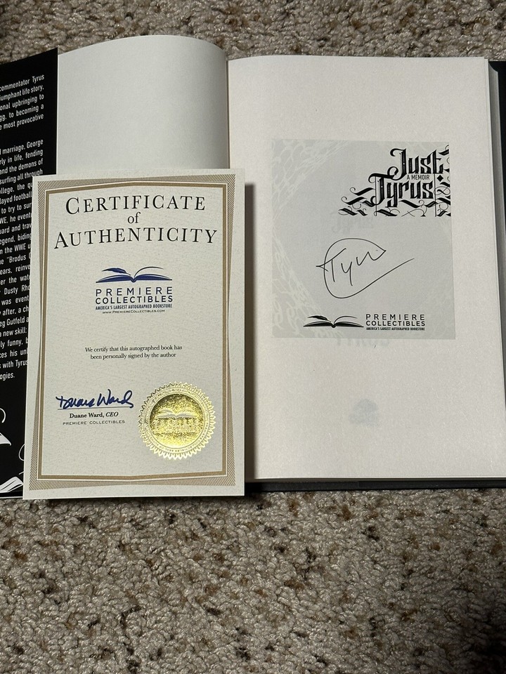 Just Tyrus A Memoir Rare Signed Exclusive Limited Edition by Tyrus ...