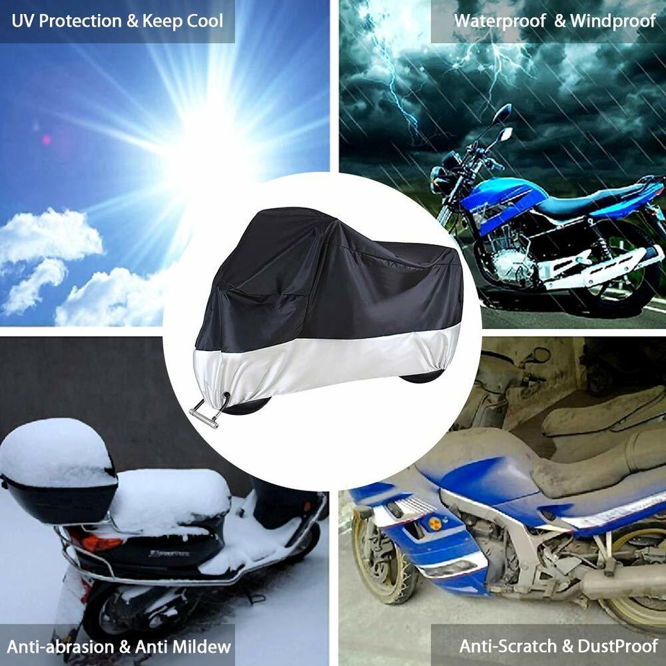 Motorbike Cover Heavy Duty Waterproof Motorcycle Anti UV Lock ...