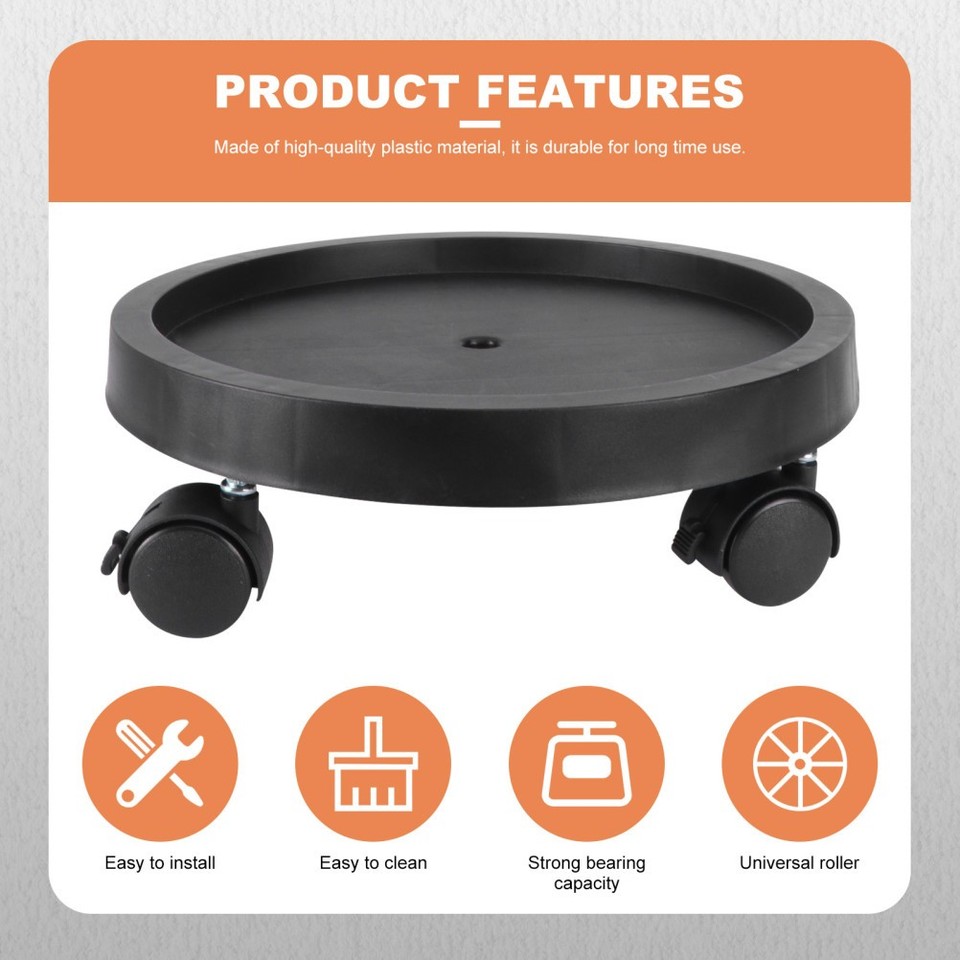 2pcs Flower Pot Base Removable Wheel Flower Stand Storage Tray Potted ...