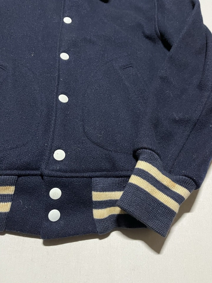 Vintage 50s Wool Letterman Jacket Navy Blue Youth XL 18 AS2 | eBay