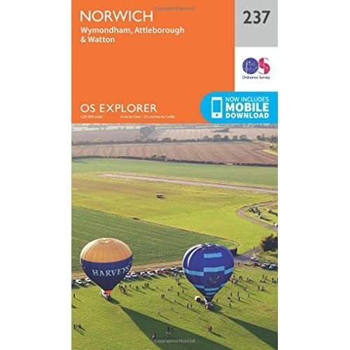 OS Explorer Map (237) Norwich - Map NEW Ordnance Survey 2015-09-16 ...