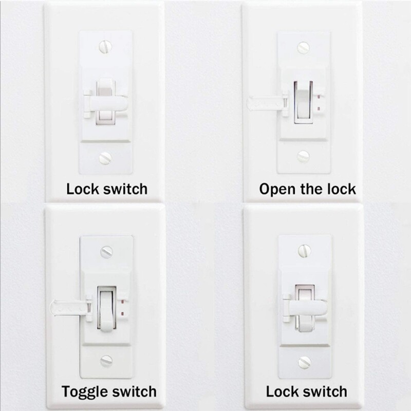 2 Pieces of Light Switch Cover Child Safety Switch Lock to Accidental ...