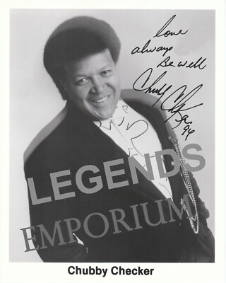 CHUBBY CHECKER Autographed 8"x10" B&W Photo Reprint | eBay