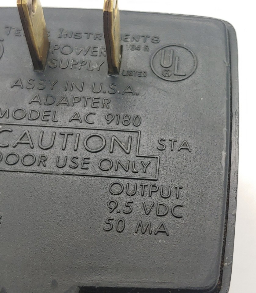 Texas Instruments Model AC 9180 AC Adapter (As-Is, For Parts) | eBay