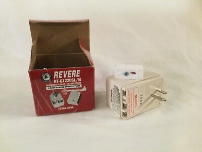 Revere RT-G1220SL/M Grounded Plug-In Transformer 12VAC 20VA - NEW | eBay