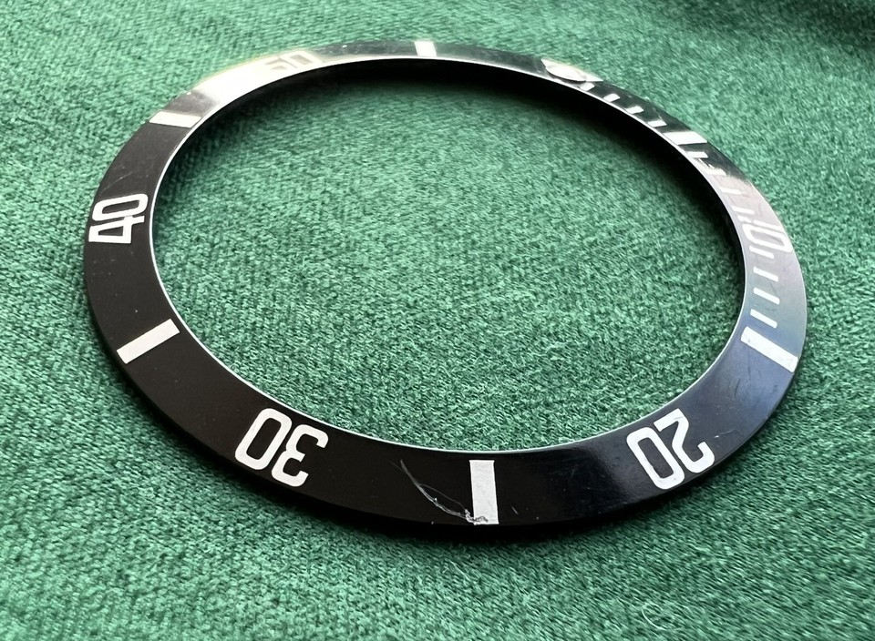 Genuine Rolex Submariner 5512 5513 1680 MK4 Tritium Black Bezel Insert ...
