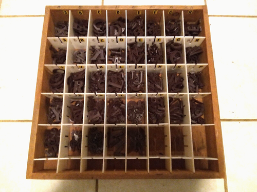 Vintage Printers Box With Numbers And Letters | eBay