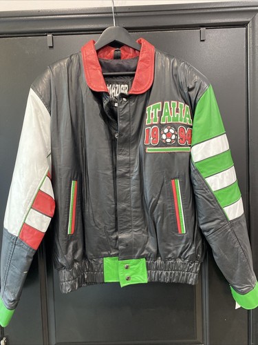 L - Leather Italy 1994 FIFA World Cup Soccer Jacket | eBay