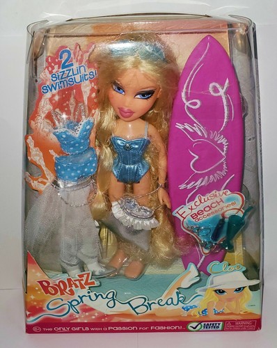 BRATZ SPRING BREAK Beach 2013 DOLL Fashion Set CLOE HOT Pink SURFBOARD ...