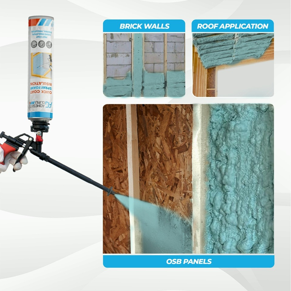 Spray Foam Insulation Kit (24 x 32.80 oz/ 480 Bd Ft)Closed Cell self ...
