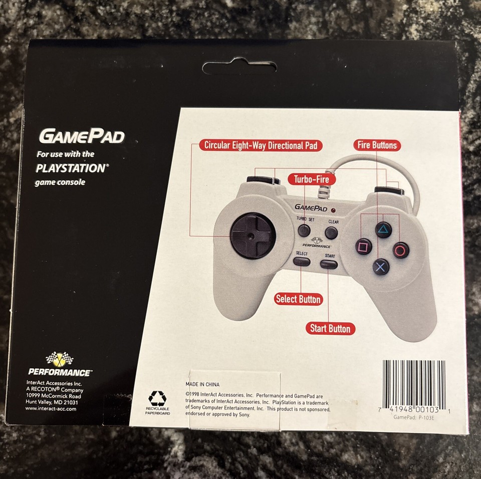 NEW Sealed in Original Box Playstation PS1 Original GAMEPAD Turbo ...