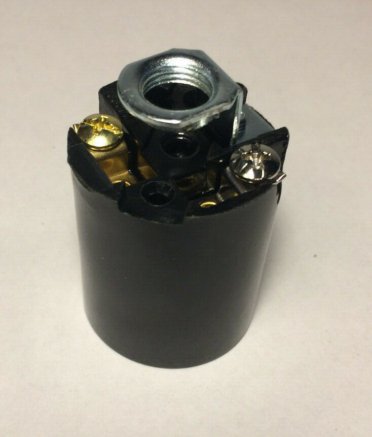 New On/Off Phenolic Bakelite Keyless Fixture Socket With 1/2" Hickey # ...