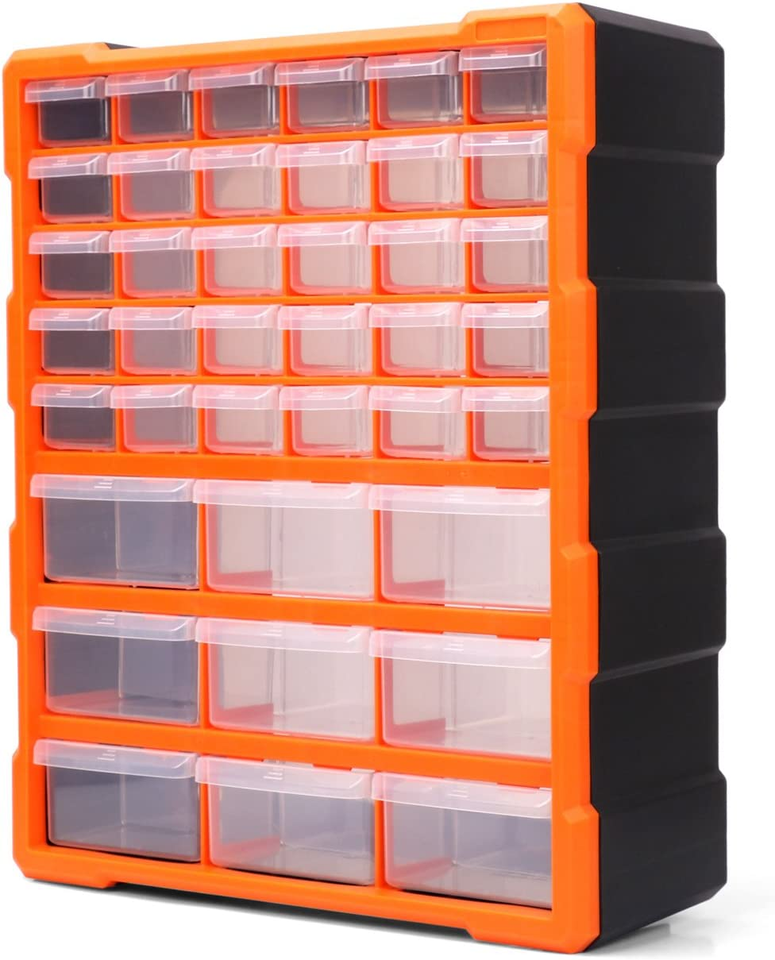 39-Drawers Storage Cabinet Tool Box, Wall Mount Parts Storage Bin Chest ...