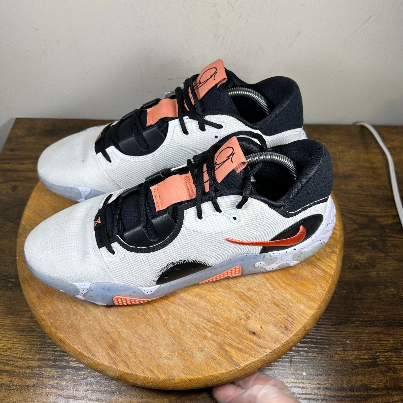 Nike PG 6 Paul George Basketball Shoes White Black Mens Size 10.5 ...
