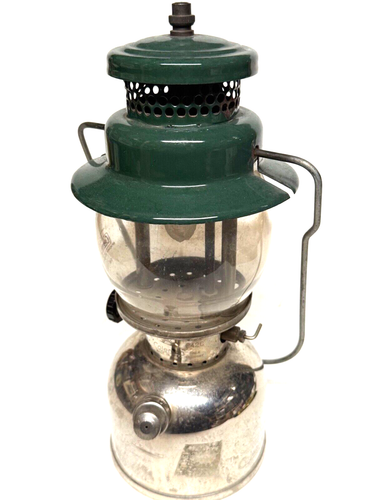 COLEMAN 242C LANTERN GREEN VENT CHROME BASE | eBay