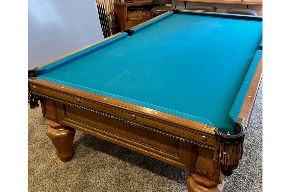 antique Phelan Collender 9-ft, 6-leg, 4-piece slate pool table rare | eBay