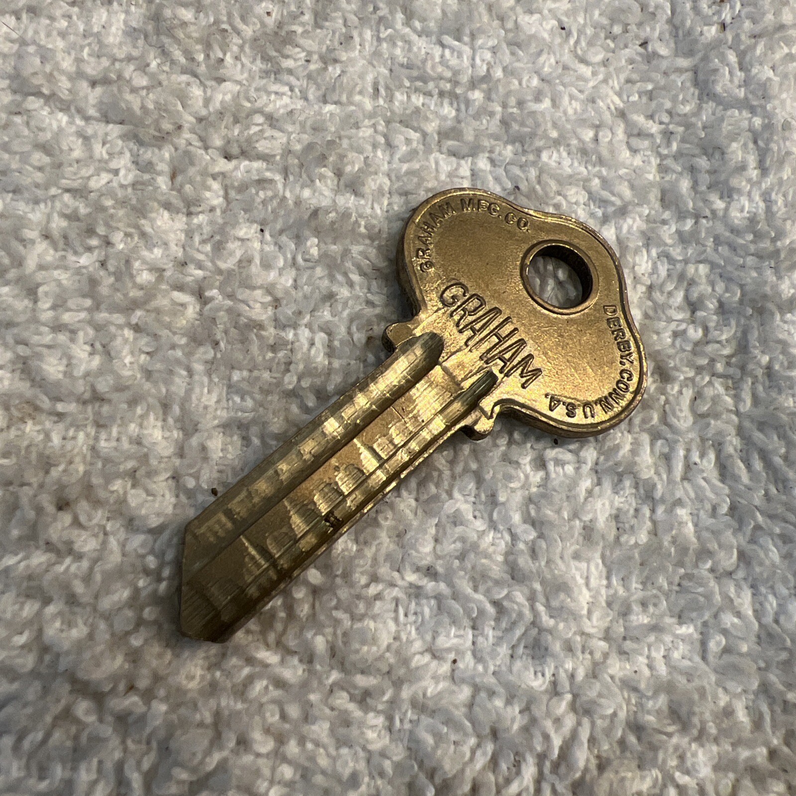 Vintage 1 THE GRAHAM MFG CO Uncut Key Blank DERBY CONNECTICUT MADE IN ...