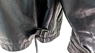 Vtg GAP Men's Moto Jacket Y2K 2000s Black HEAVY LEATHER Vtg GAP Men's Moto Jacket Y2K 2000s Black HEAVY LEATHER