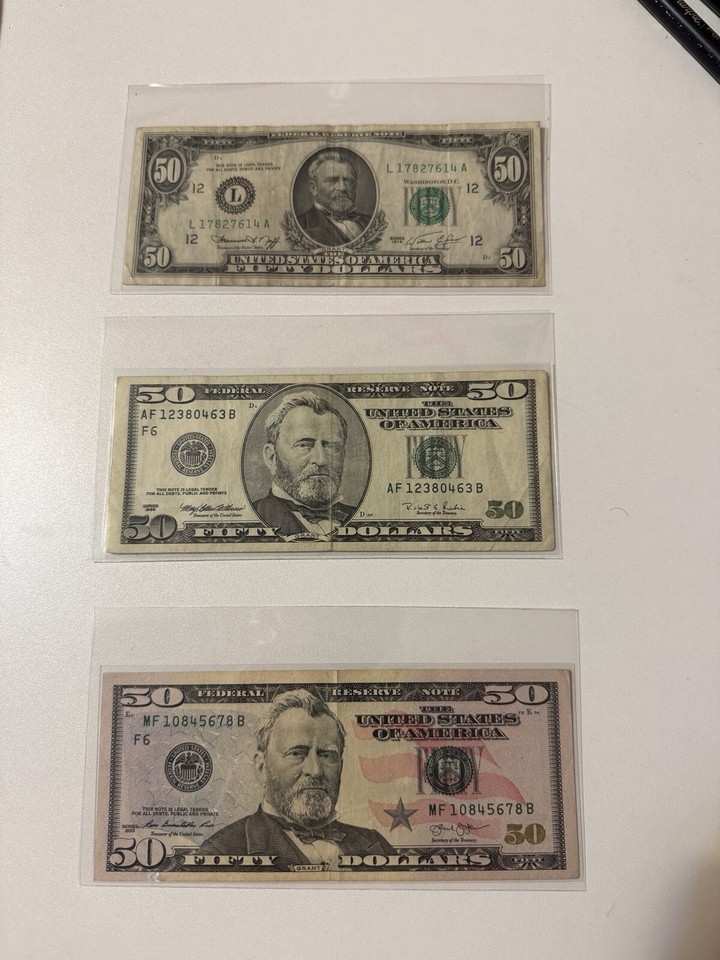 $100 / $50 / $20 / $10 & $5 DOLLAR OLD STYLE SMALL FACE BILLS GREAT ...