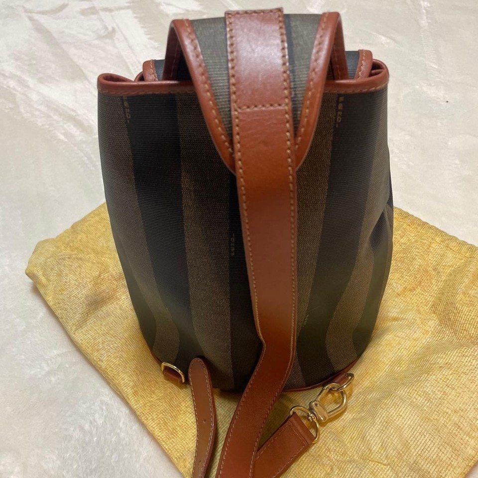 Fendi Pequin Vintage Shoulder Body Bag Bicolor Metal Fittings Women's ...