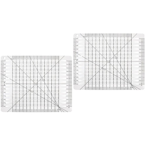 2 Pack Cutting Ruler Fabric Quilting Patchwork Home Sewing Rulers | eBay
