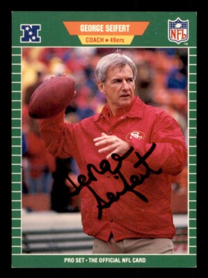 1989 Pro Set Football #389 George Seifert Signed Autograph (no COA) | eBay