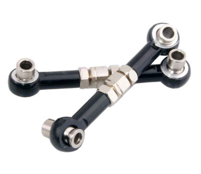 Alloy Machined M3 Size Ball End 40mm Linkages w/ Adjustable Turnbuckles ...