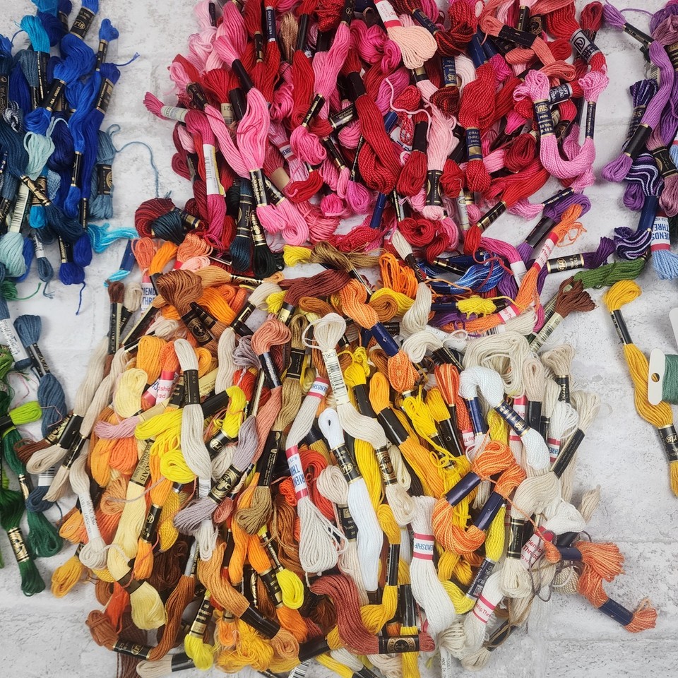 Lot Of 350+ Skeins Cards Embroidery Floss Thread DMC Iris Friendship ...