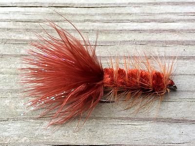 Fly Fishing Flies (Bass, Bream, Perch, Trout) Woolly Bugger Brown (6 ...