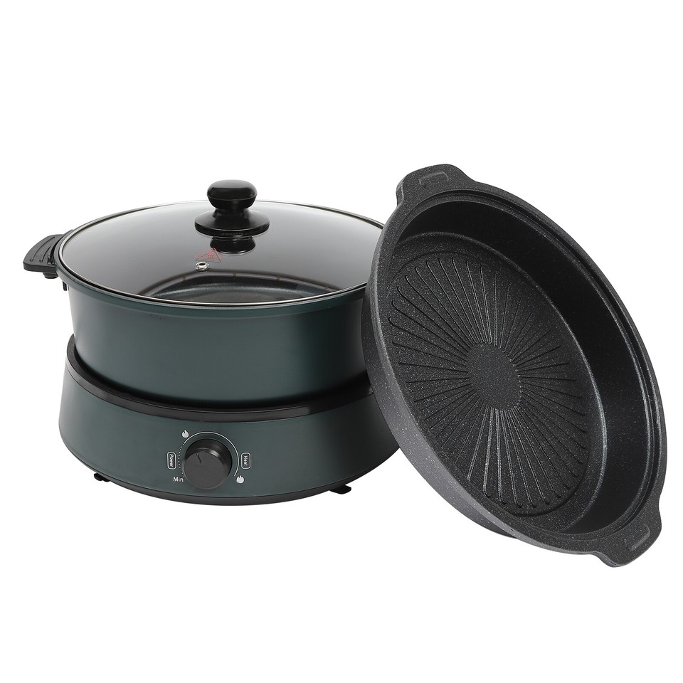 Large Capacity 4.2QT Multi-Cooke Split Electric Hot Pot Non Stick Fry ...