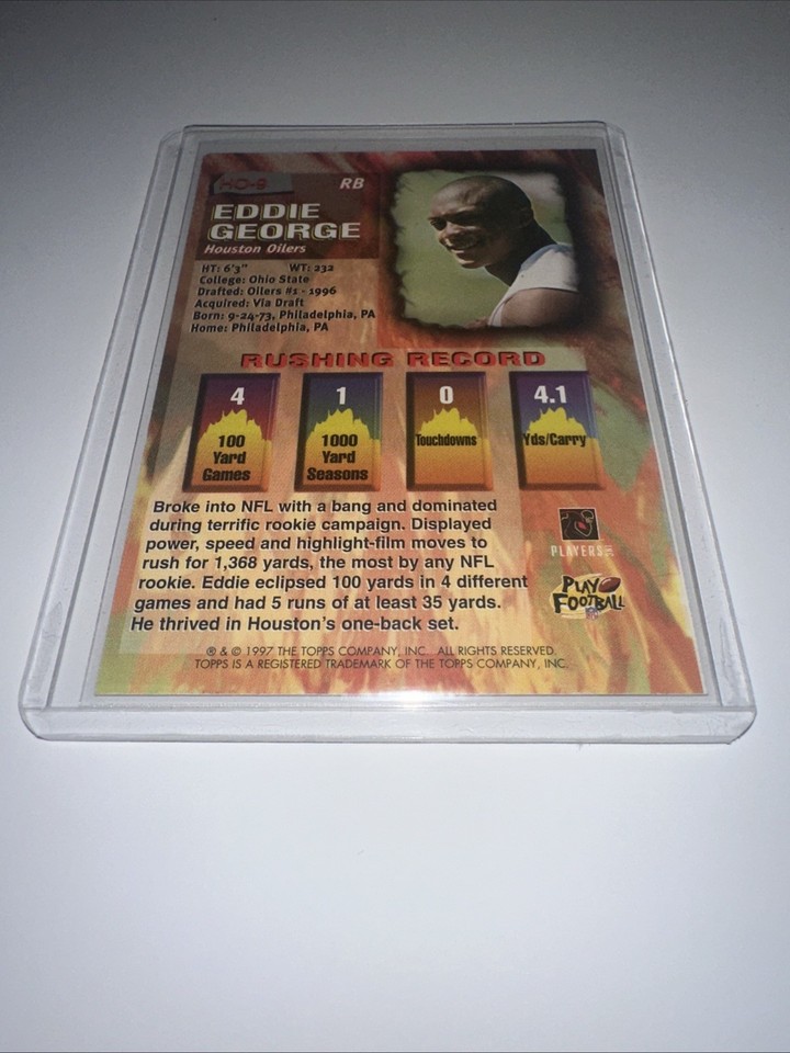 1997 Topps High Octane Eddie George #HO-9 Houston Oilers | eBay