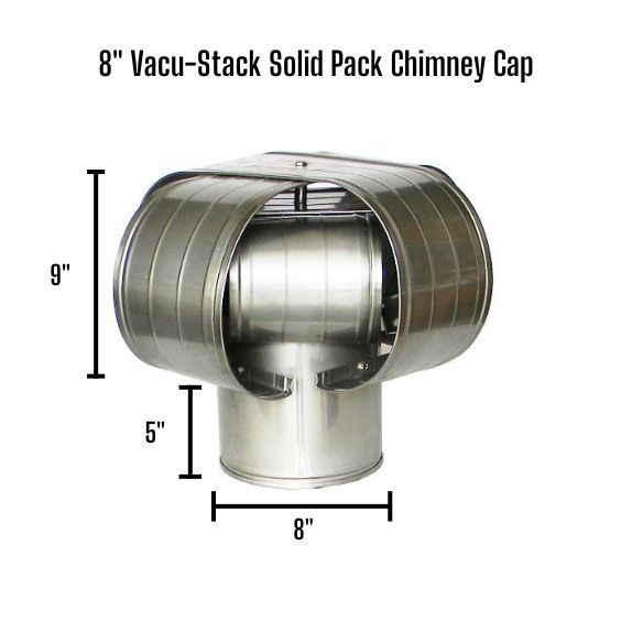 Vacu-Stack Stainless Steel Chimney Cap for Solid Pack Chimney Pipe | eBay