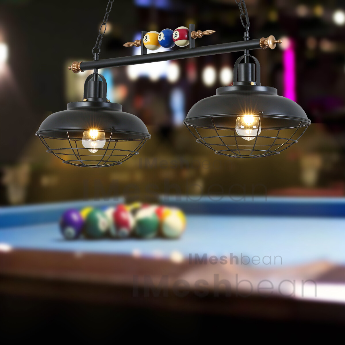 1-3 Lights Hanging Pool Table Lights Fixture Billiard Pendant Lamp ...