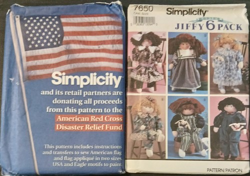 Simplicity Pattern 0676 (UNcut) & Simplicity 7650 (UNcut) -American ...