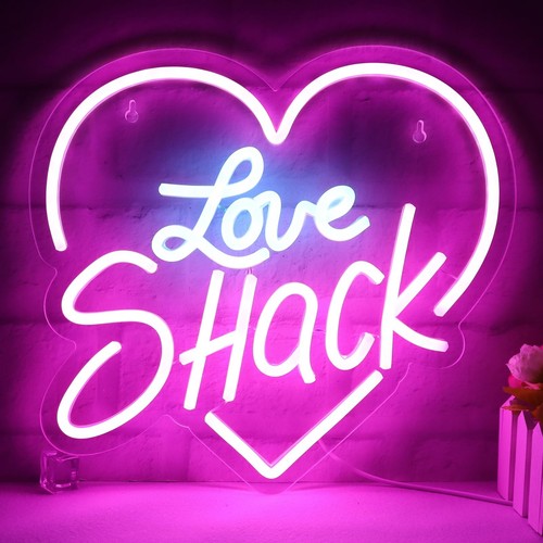 Jfllamp Love Shack Neon Signs for Wall Decor Neon Lights for Bedroom ...