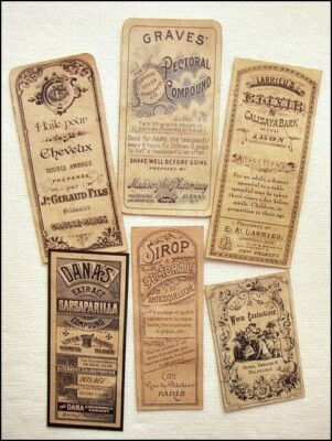 12 Elixir, Syrup & Remedy Vintage Victorian APOTHECARY LABELS Halloween ...